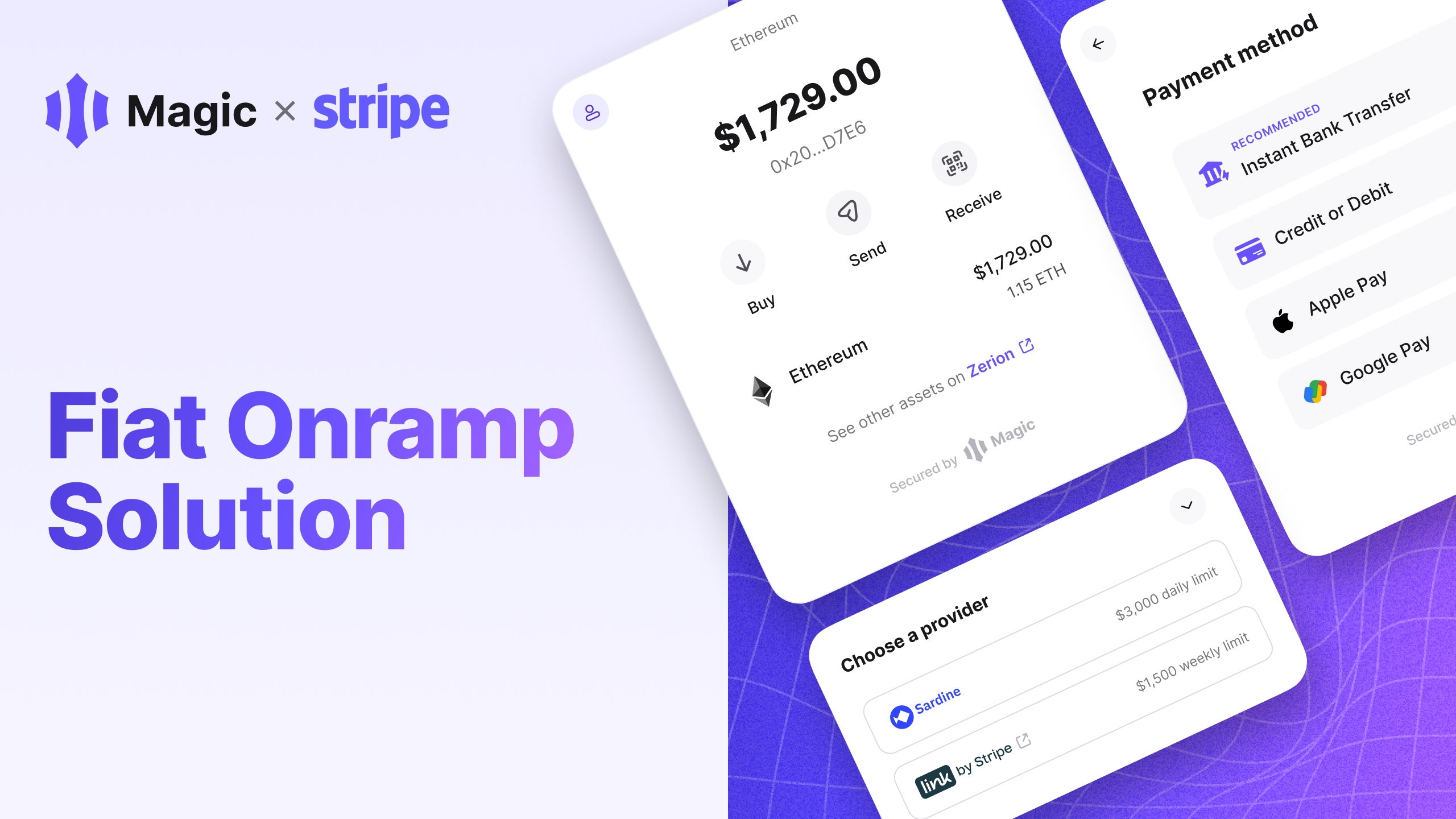 Fiat-to-crypto onramp solution with Stripe