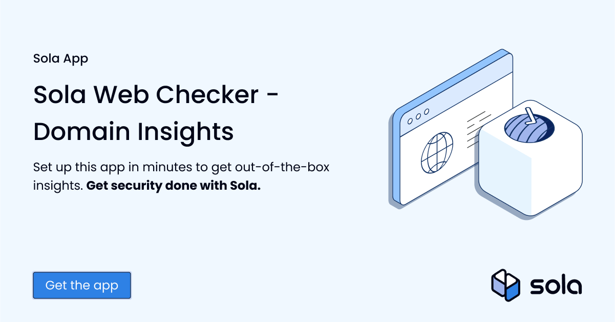 Free Website Domain Security Checker - Sola Security