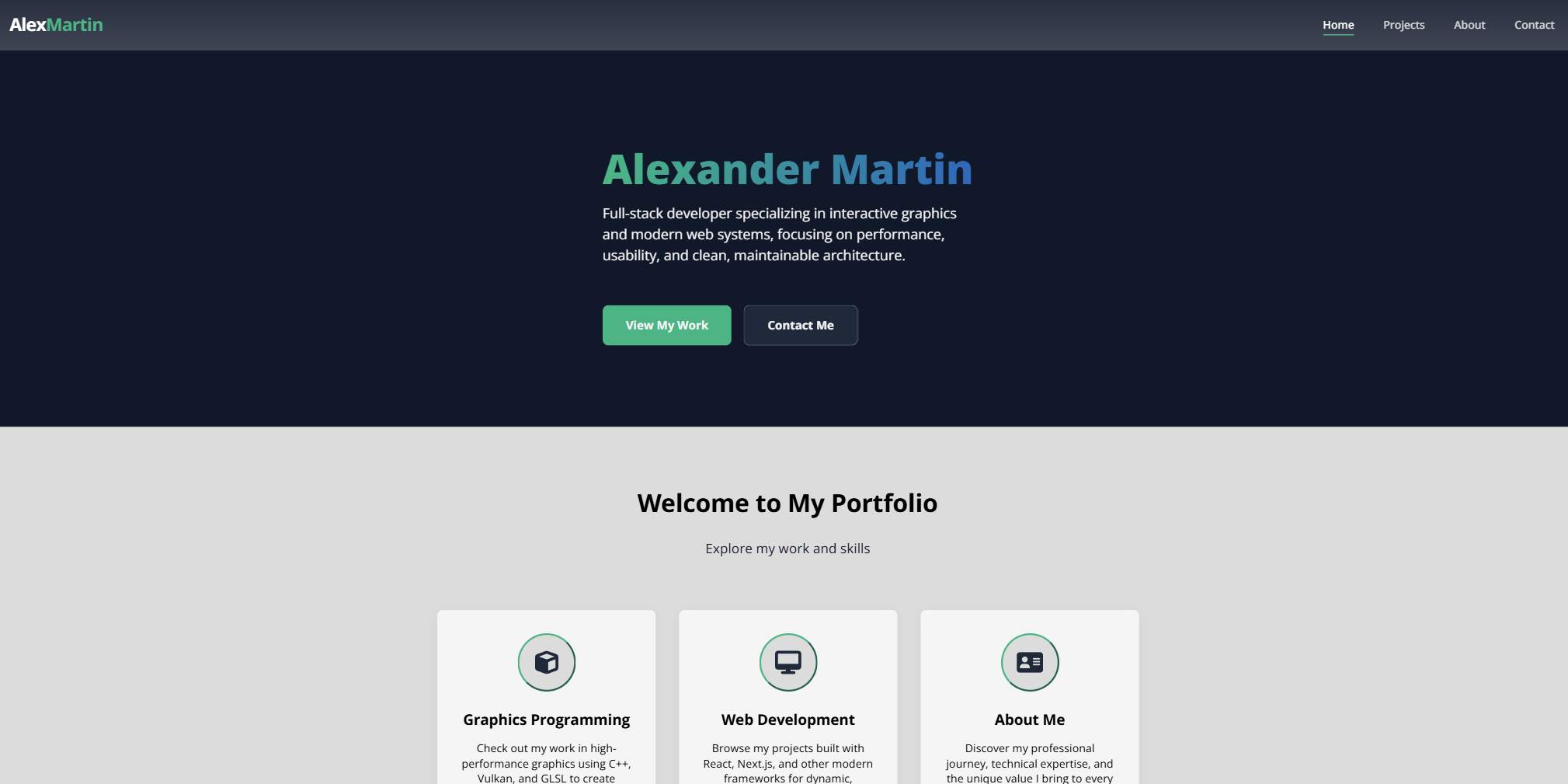 Portfolio Website | Alex Martin